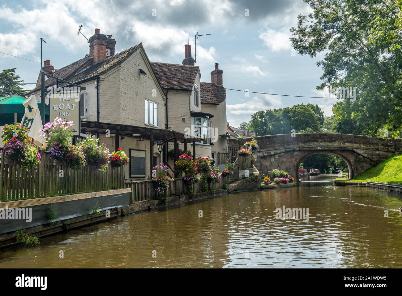 Gnosall on the shropshire union canal hi-res stock photography and ...