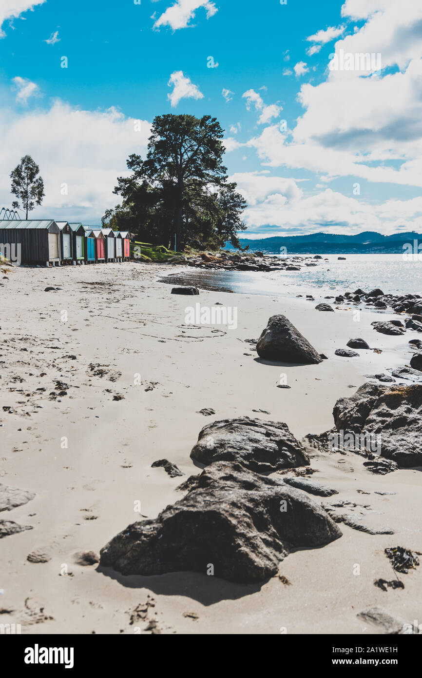 HOBART, AUSTRALIA - September 22nd, 2019: rugged and beautiful little ...