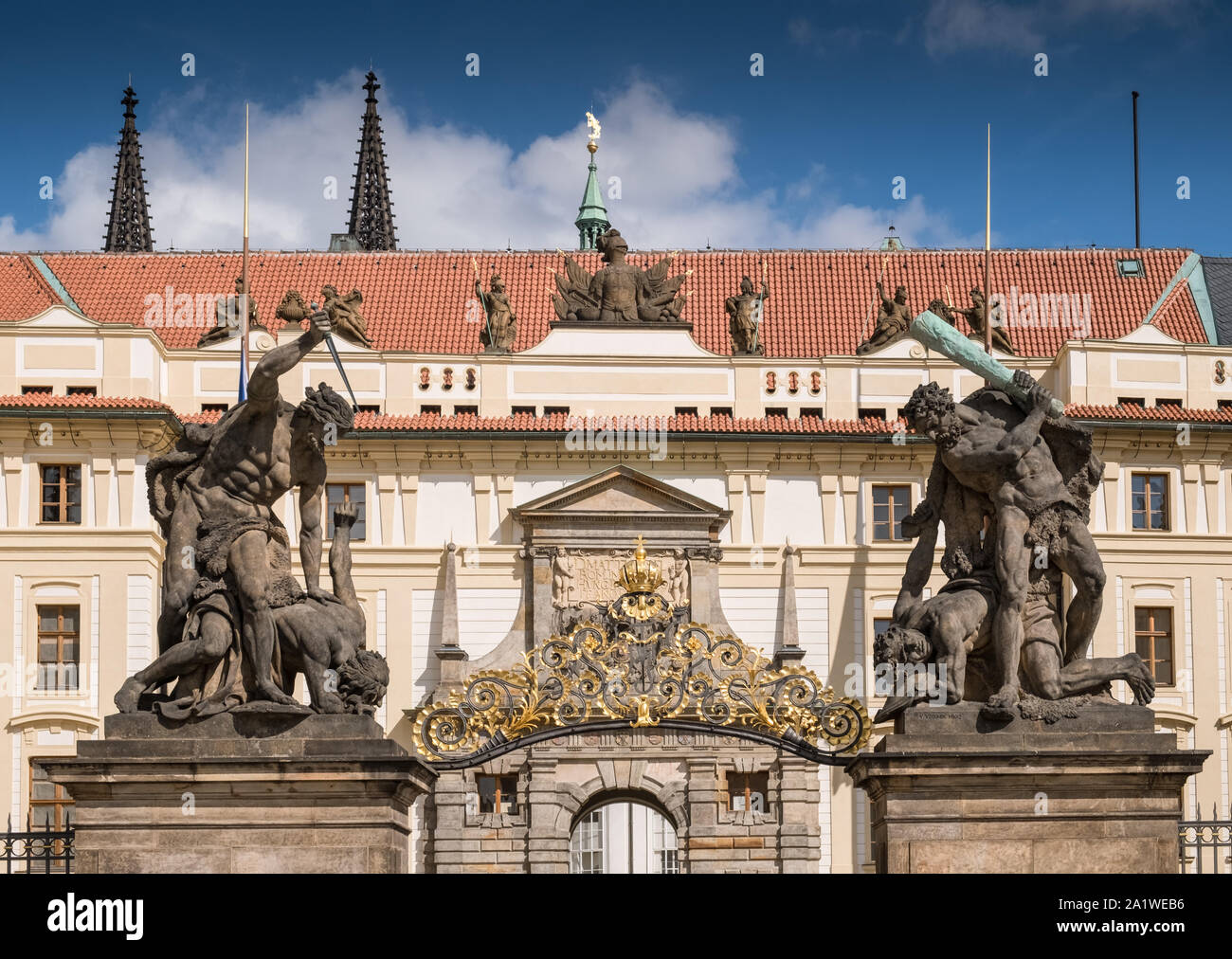 Prague Castle, Hradcany, Prague, Czech Republic. Large 18th century ...
