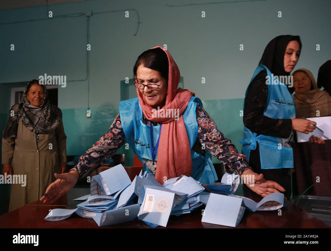 Kabul, Afghanistan. 28th Sep, 2019. An Afghan Independent Election ...