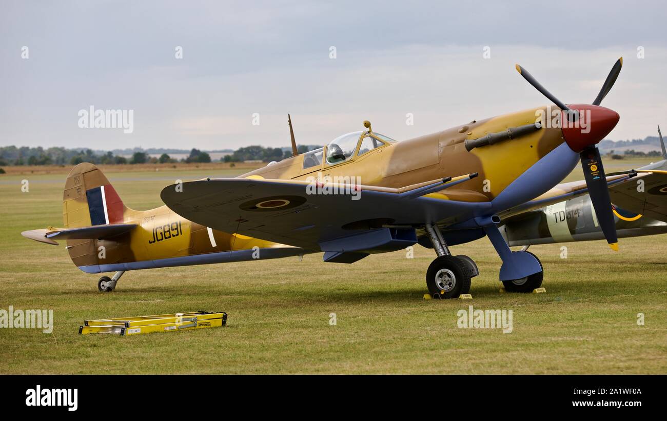 Supermarine Spitfire MkVc (G-LFVC) on the flightline at the IWM Duxford ...