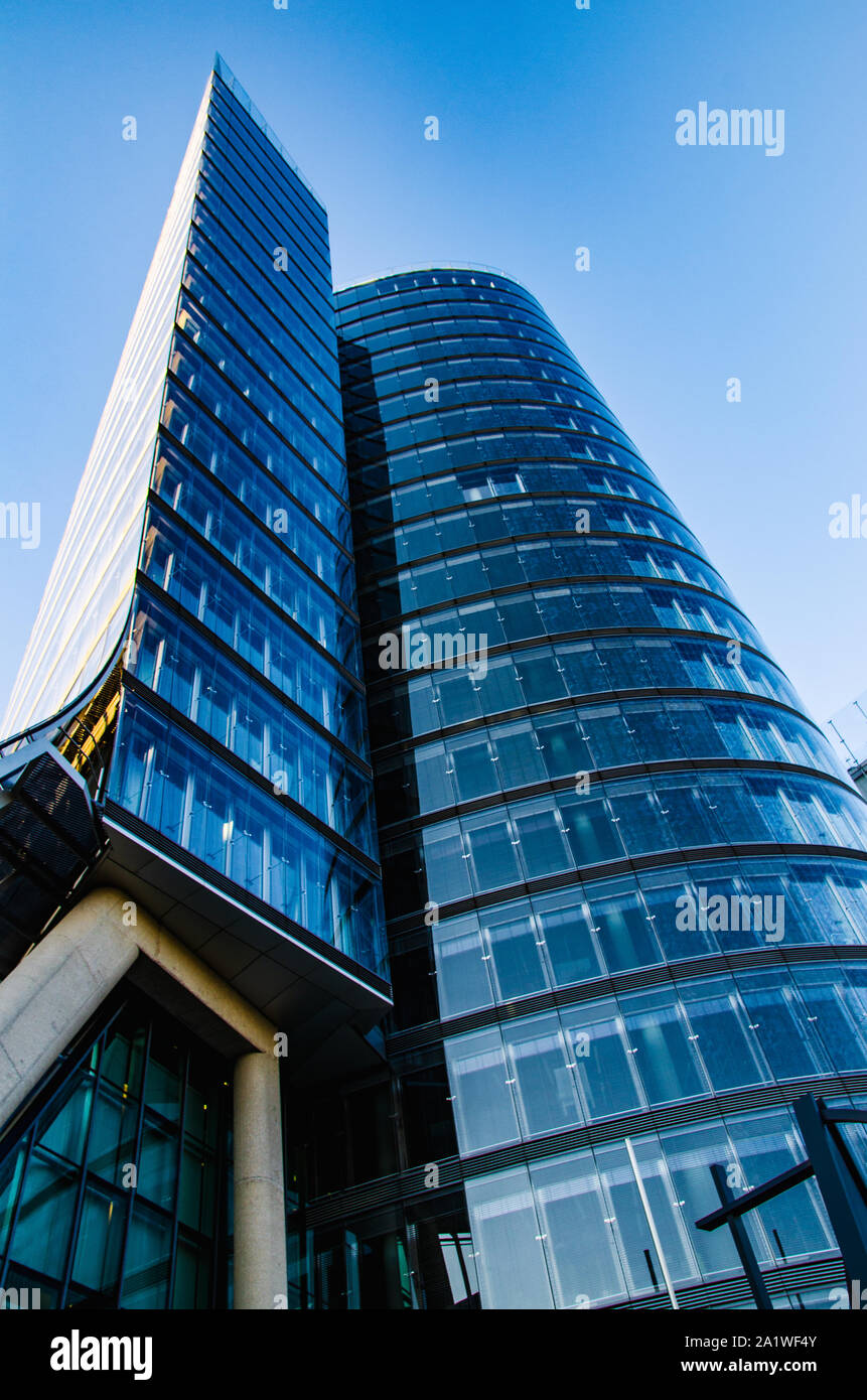 View at Uniqa Tower Modern architecture building in Austria Stock Photo ...