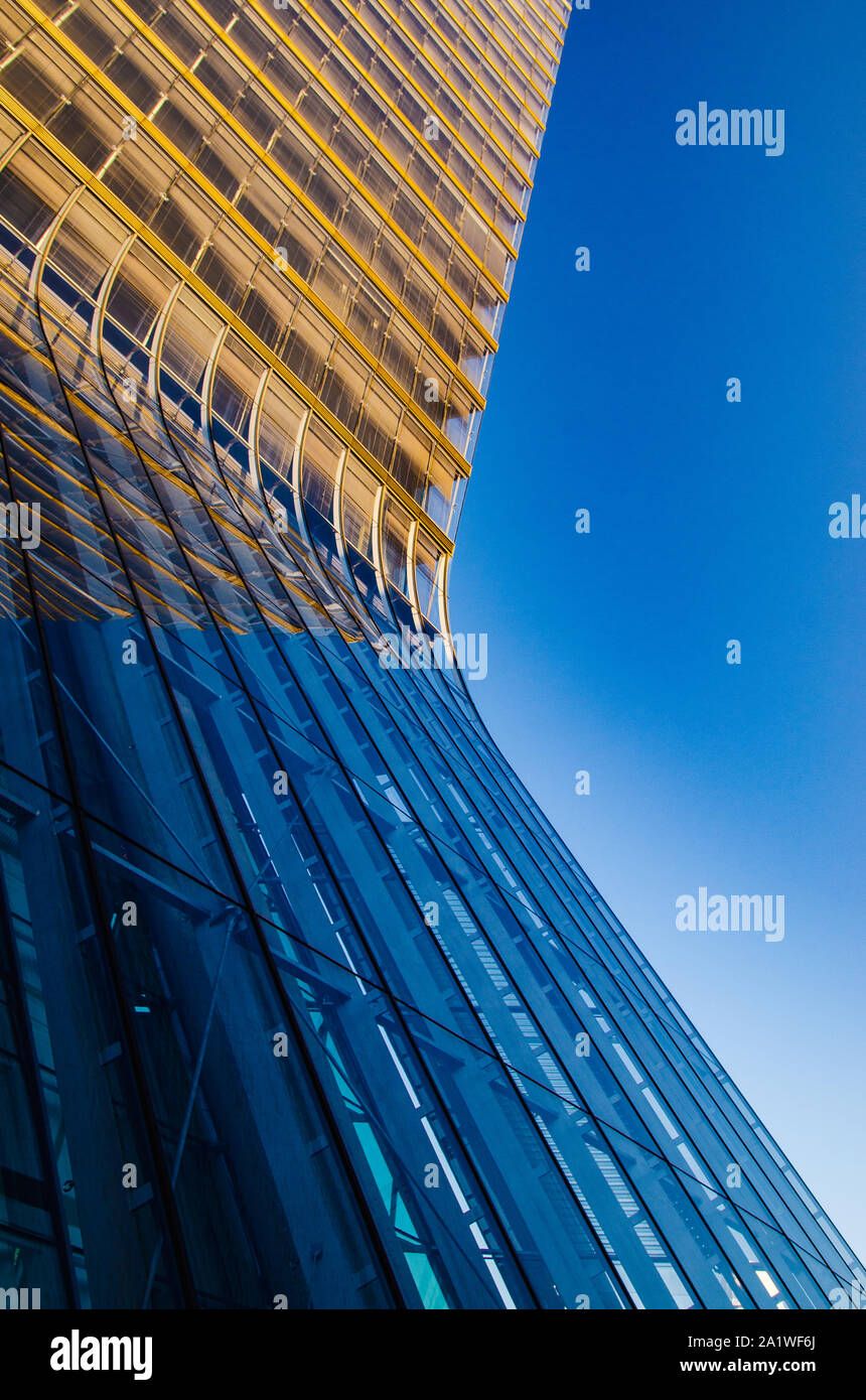 View at Uniqa Tower Modern architecture building in Austria Stock Photo ...