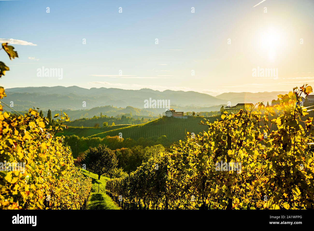 Autumn in southern styria tourist spot Stock Photo - Alamy