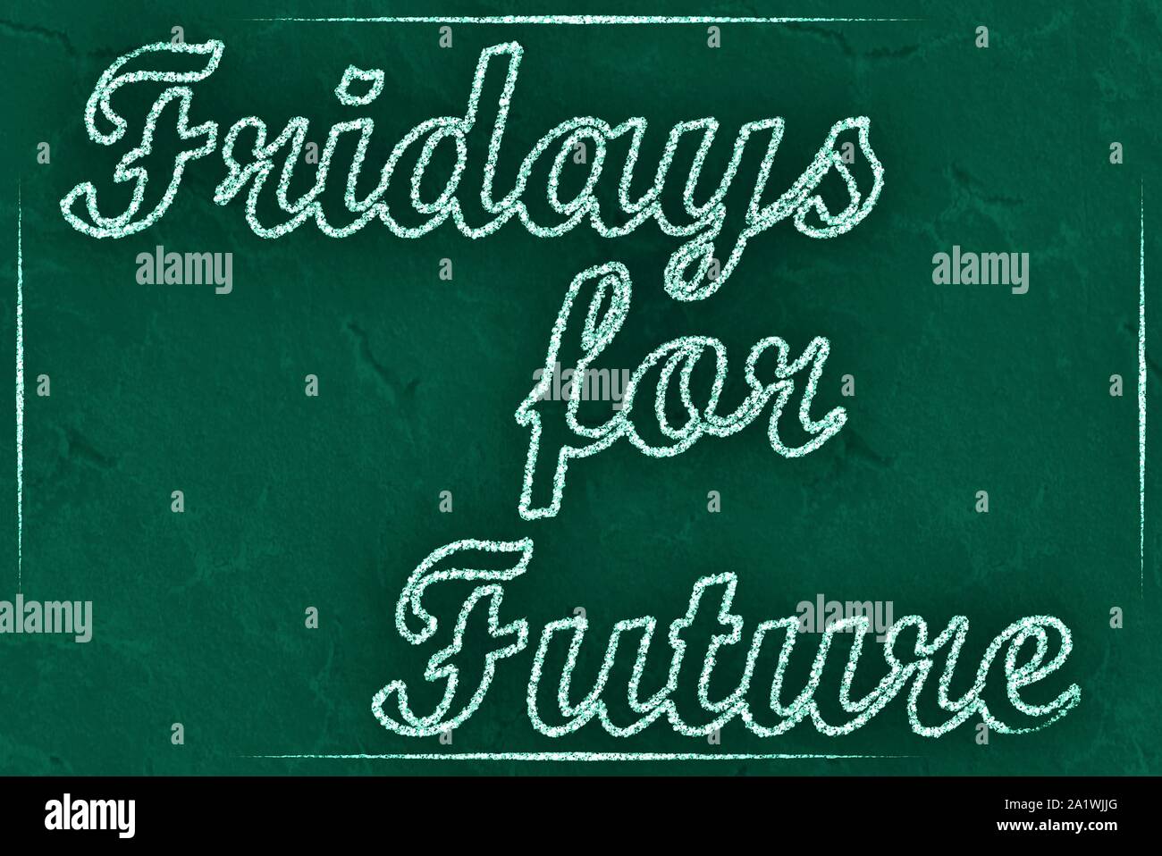 Climate change protest banner written on a chalkboard Stock Photo - Alamy