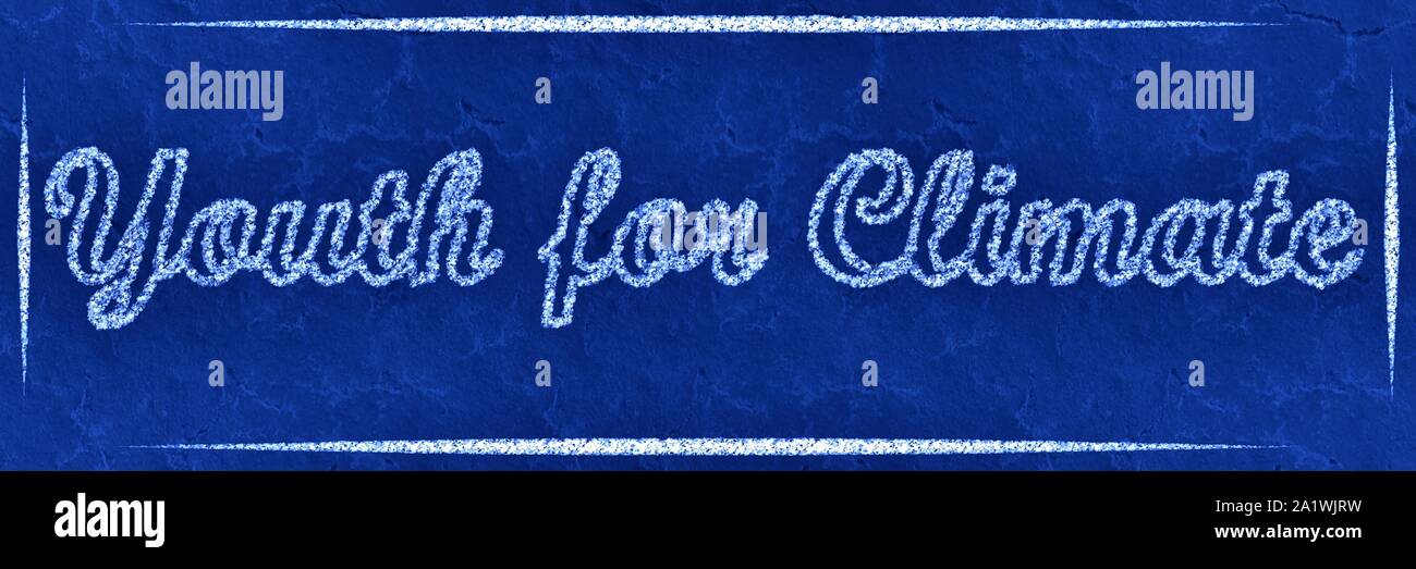 Climate change protest banner written on a chalkboard Stock Photo - Alamy