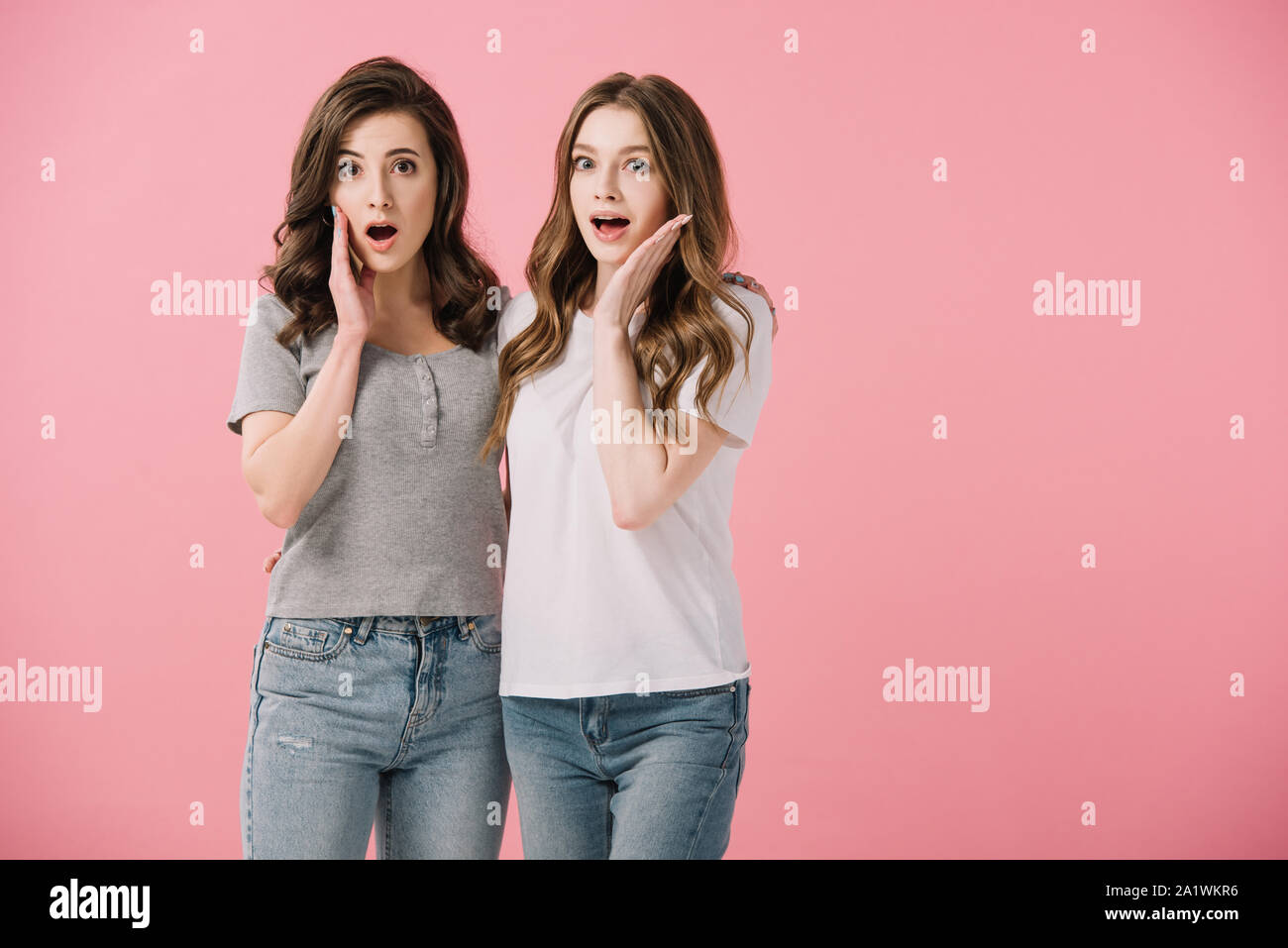 Two shocked women isolated hi-res stock photography and images - Alamy