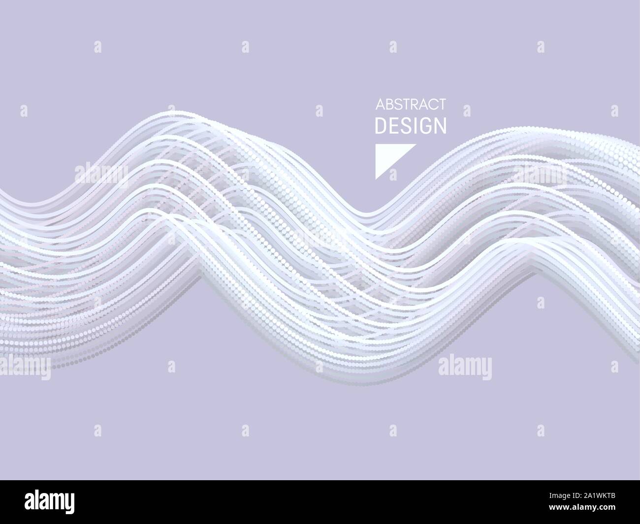 Wavy background. Array with dynamic particles. Composition with motion effect. 3d technology ...