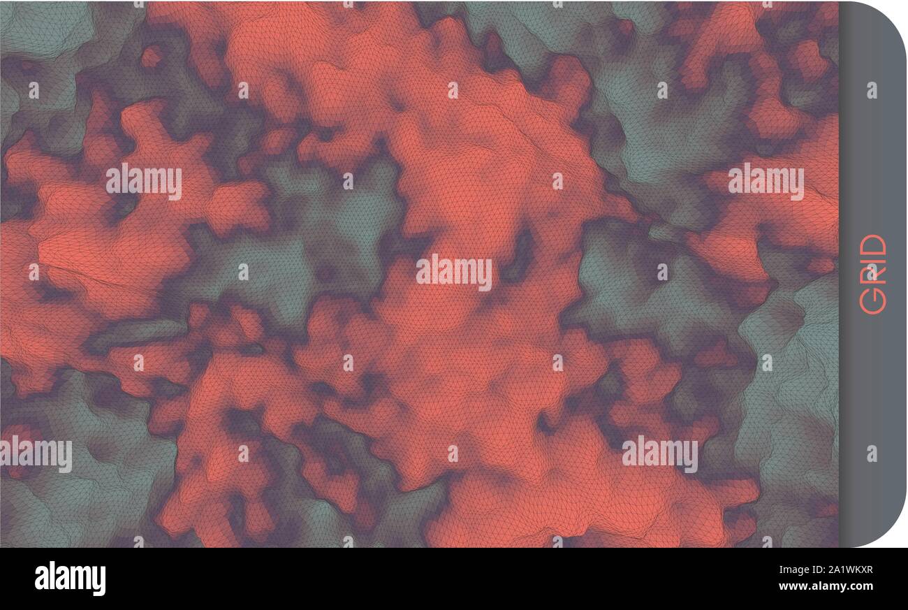 Fire and smoke. Mosaic. 3d perspective grid background texture ...