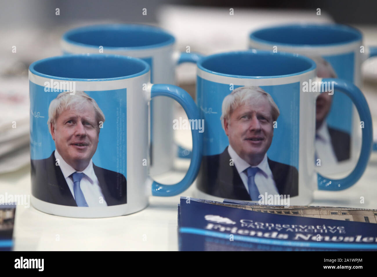 Stands selling merchandise at the Conservative Party Conference being ...