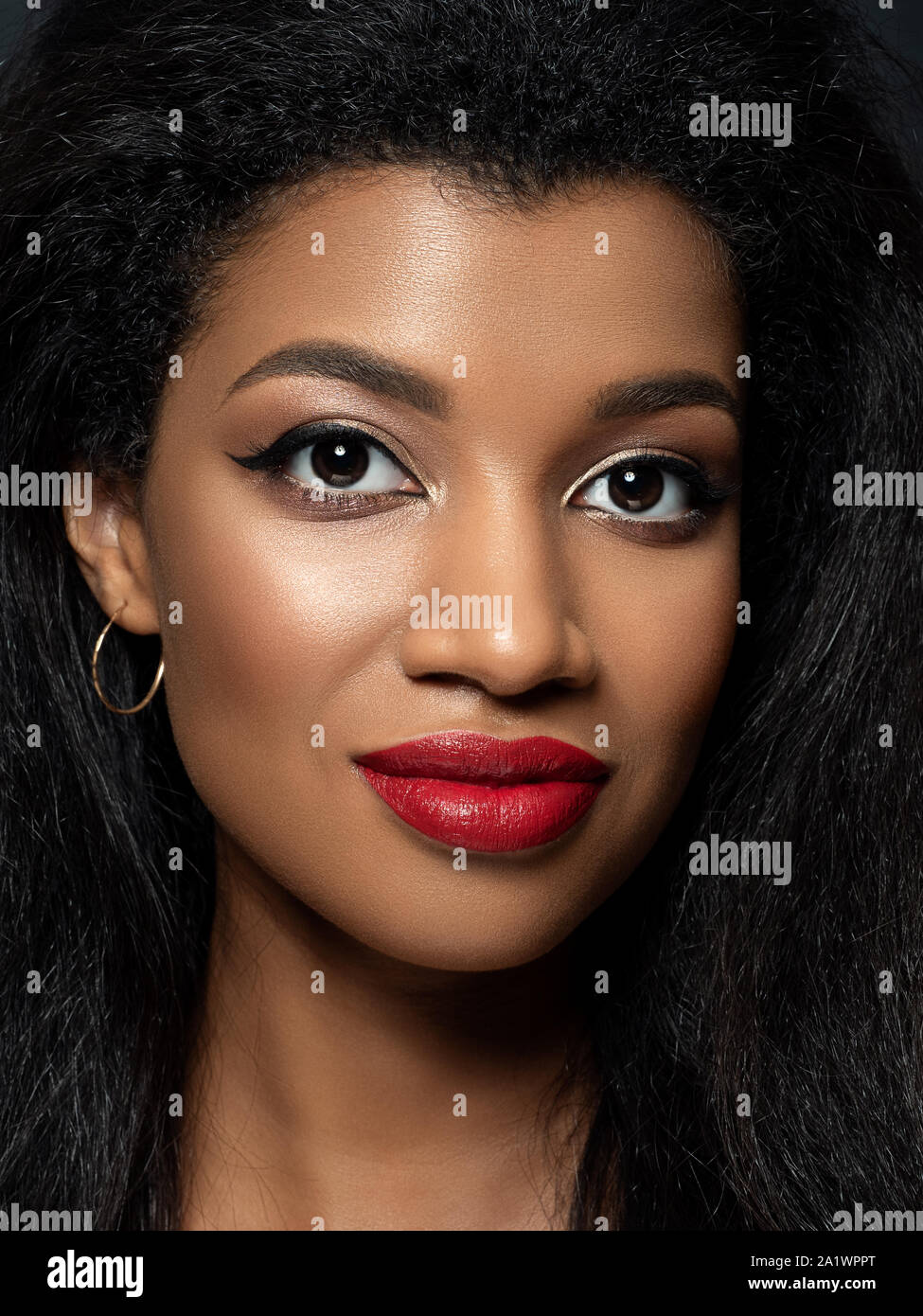 African American Lips Smiling