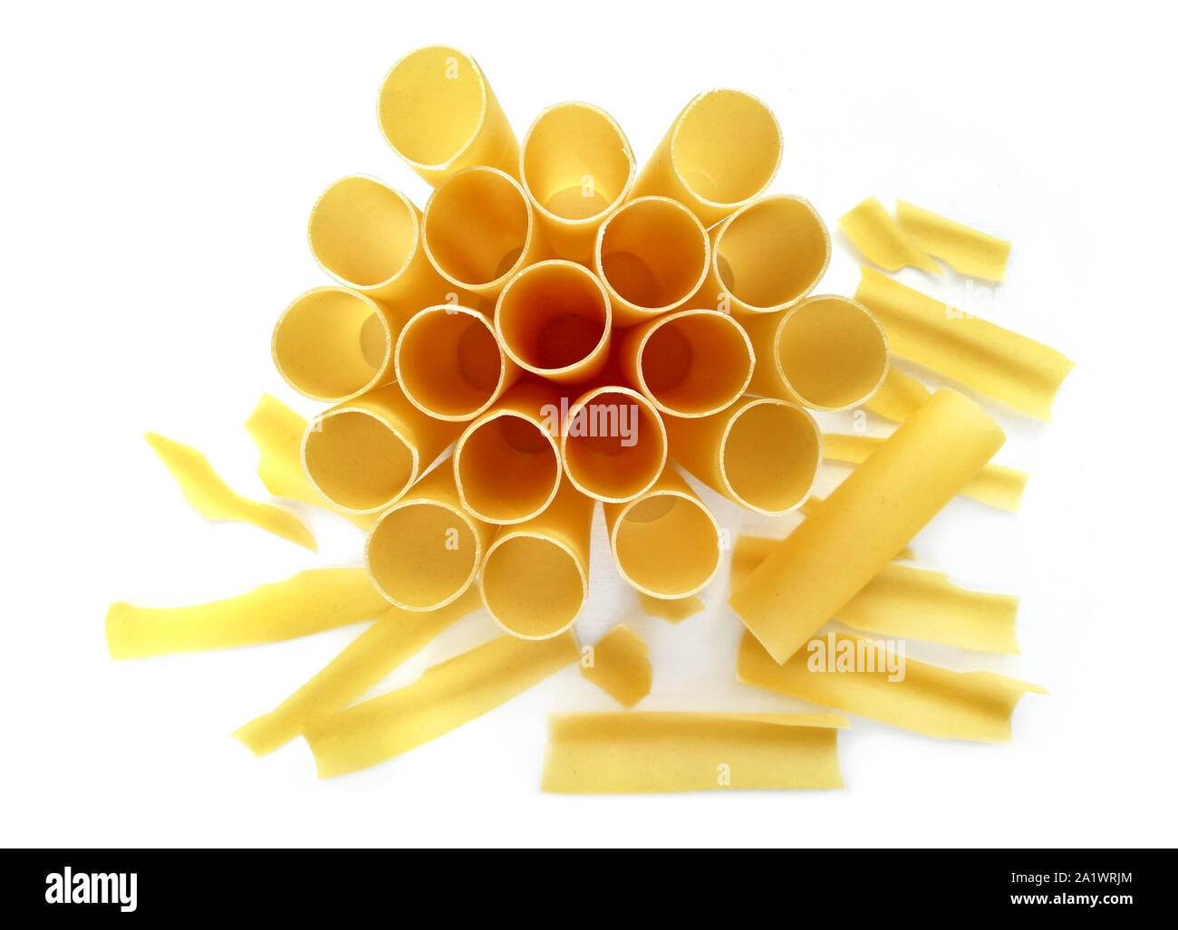 Cannelloni, culinary flour products, Italian large round pasta, made ...