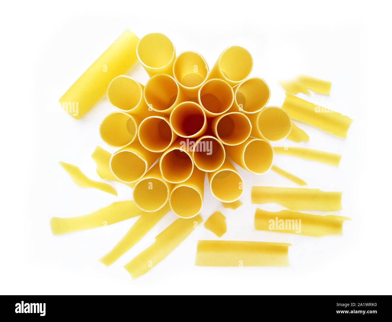 Cannelloni, culinary flour products, Italian large round pasta, made ...