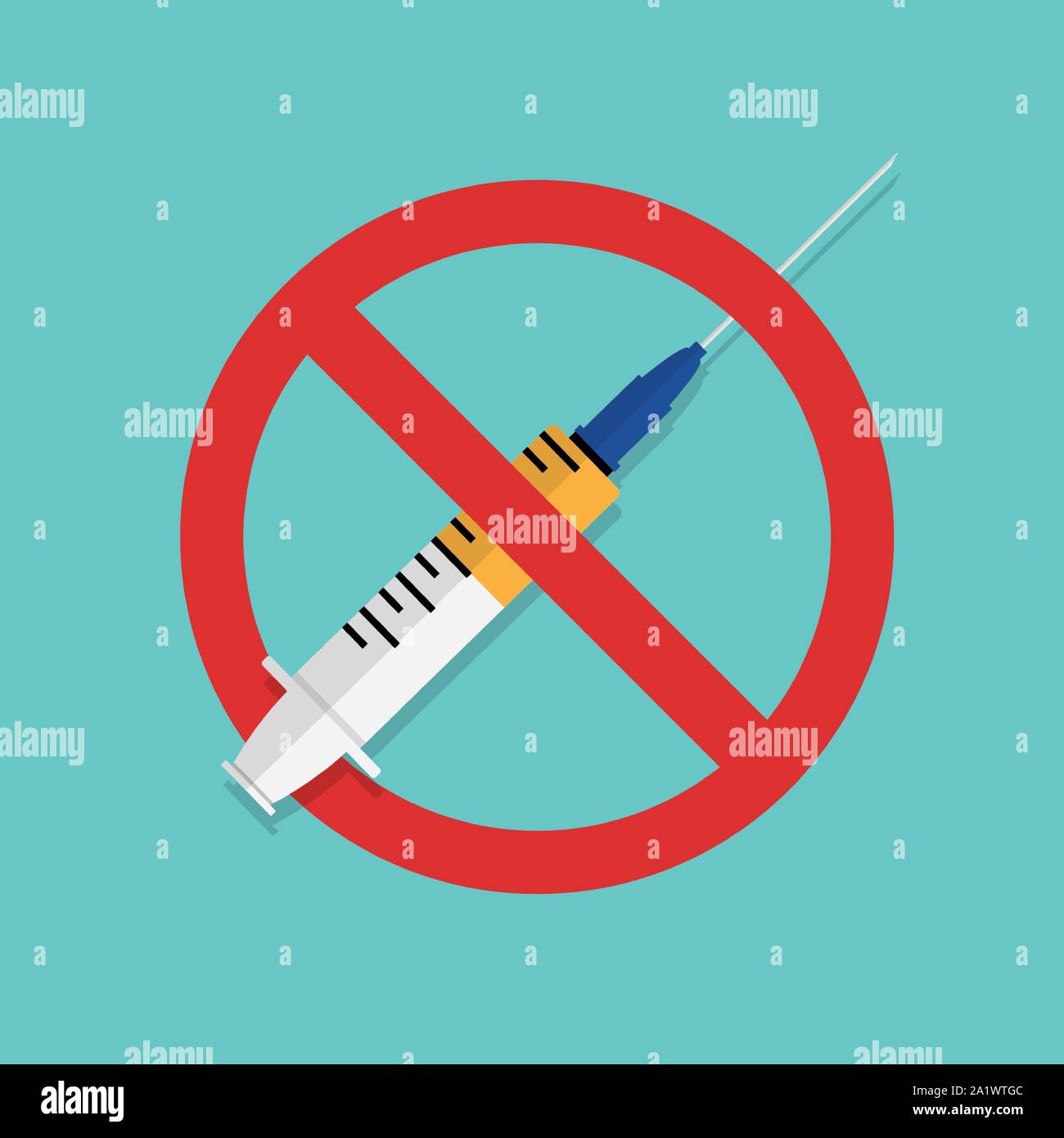 Stop Drug Icon Concept. Vector Illustration Stock Vector Image & Art ...