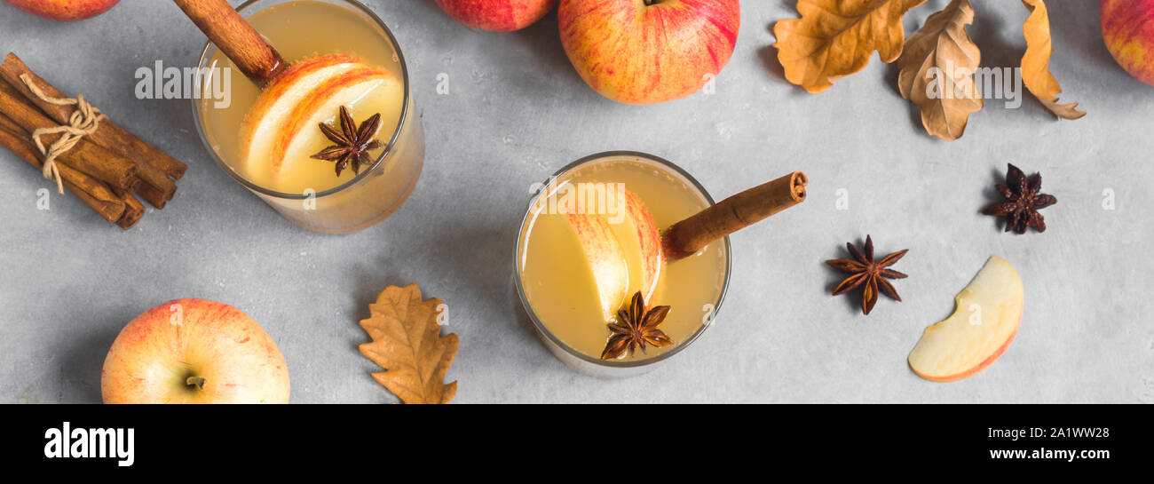 Spicy Apple Cider Drink. Seasonal autumnal homemade apple cider, top ...