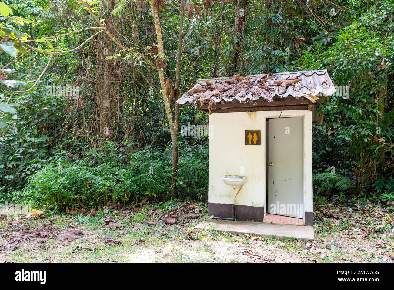 Public toilet in forest nature hi-res stock photography and images - Alamy