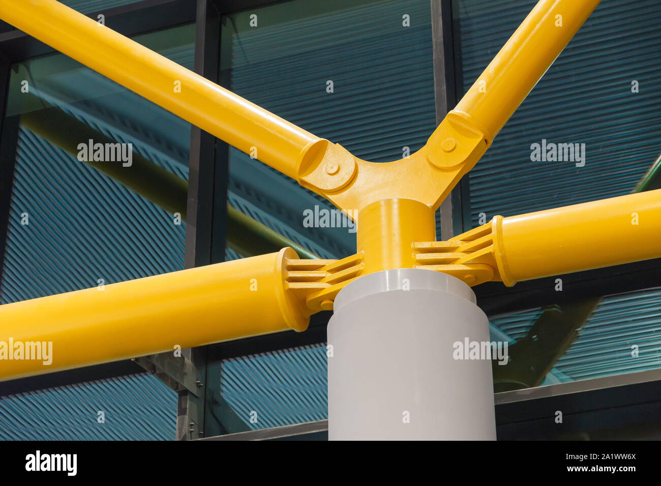 Steel swivel connection of frame roof or wall . Construction element ...