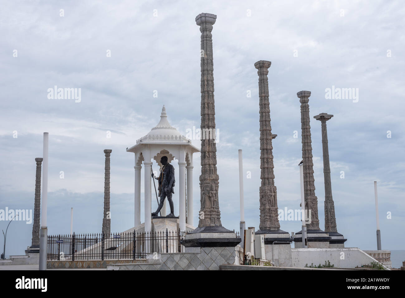 Pondicherry/India- September 3 2019: Tallest Mahatma gandhi Statue in ...