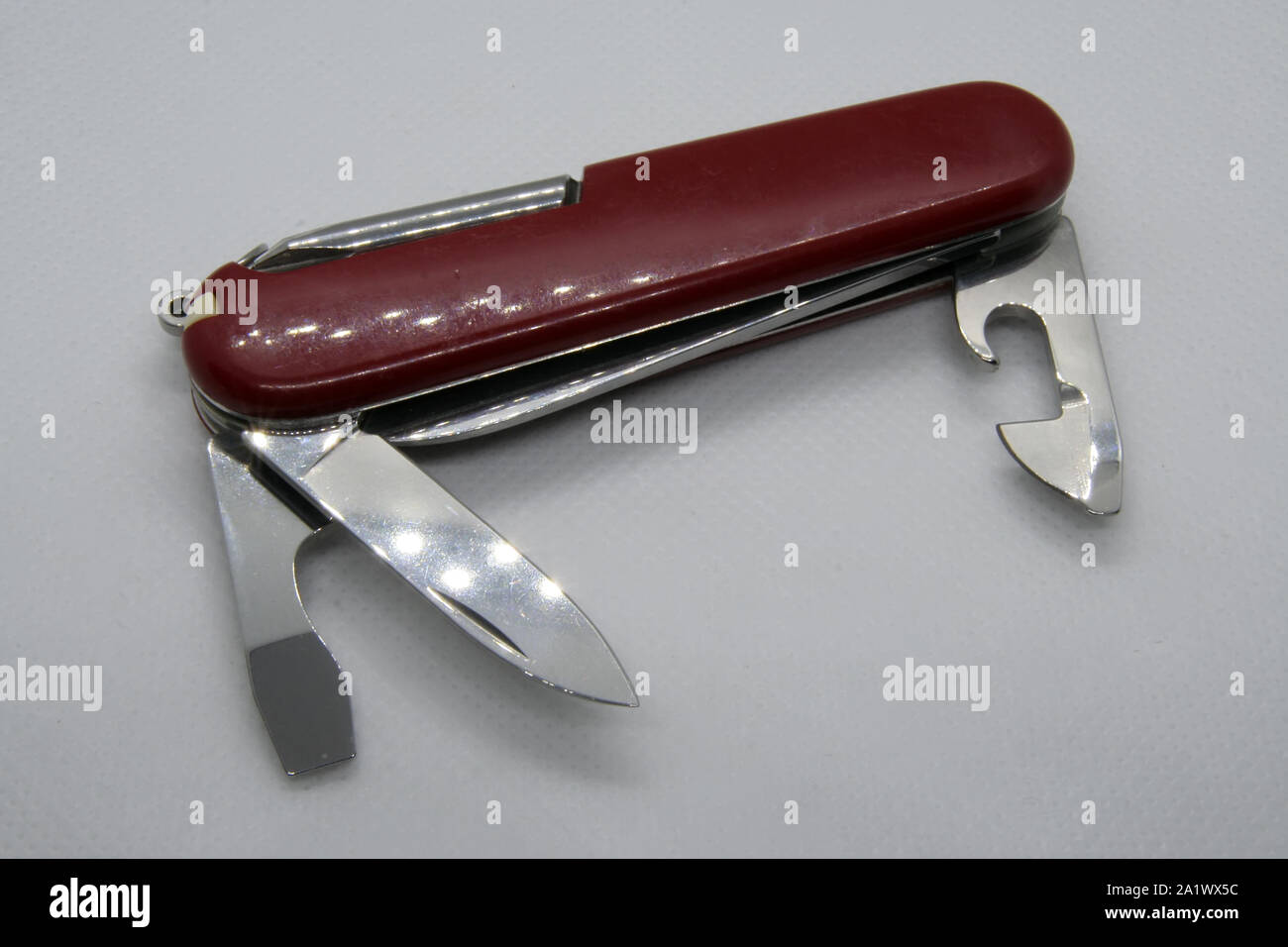 Small compact knife. Compact army knife. Handy tool knife Stock Photo ...