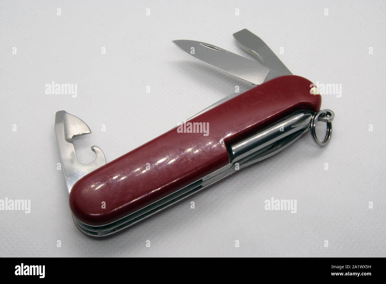 Small compact knife. Compact army knife. Handy tool knife Stock Photo ...