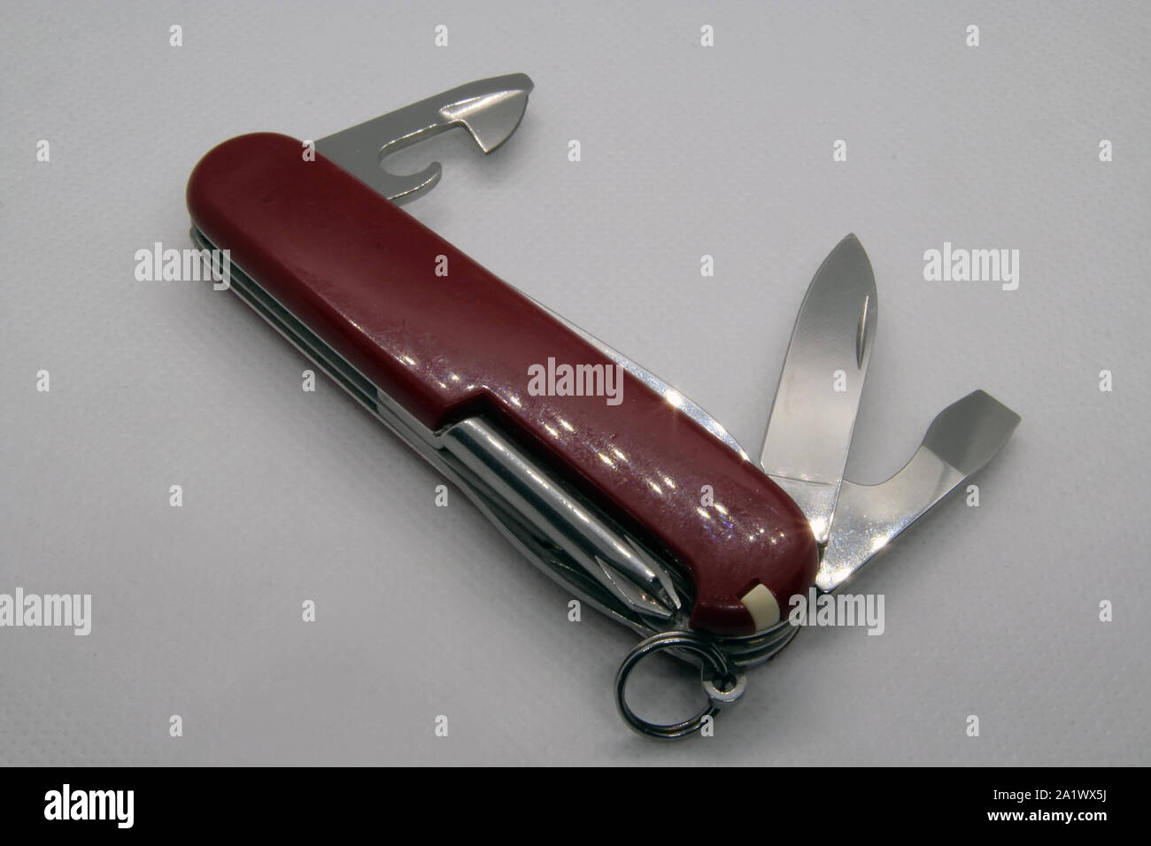Small compact knife. Compact army knife. Handy tool knife Stock Photo ...