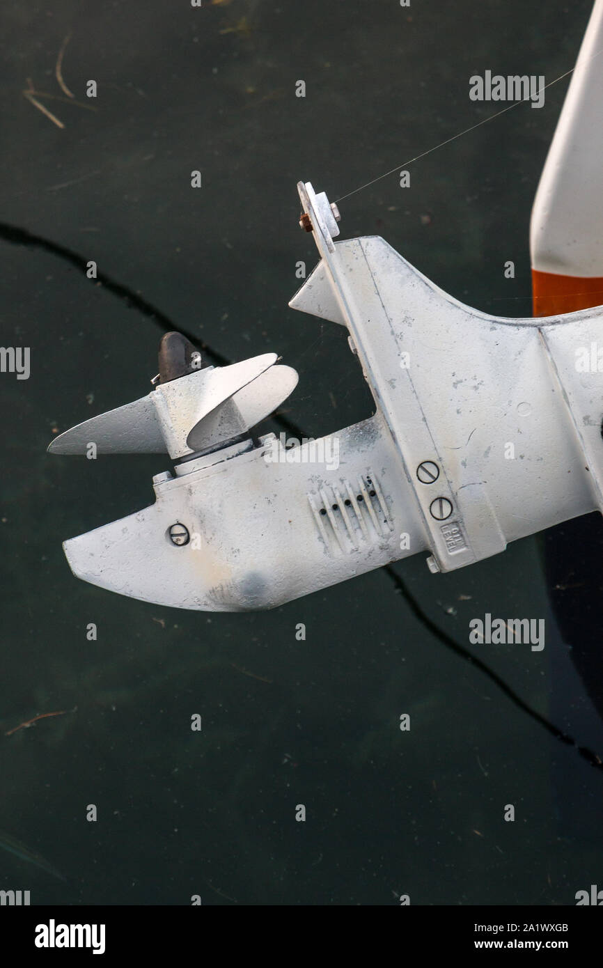 Marine screw propeller of a boat in the harbor Stock Photo - Alamy