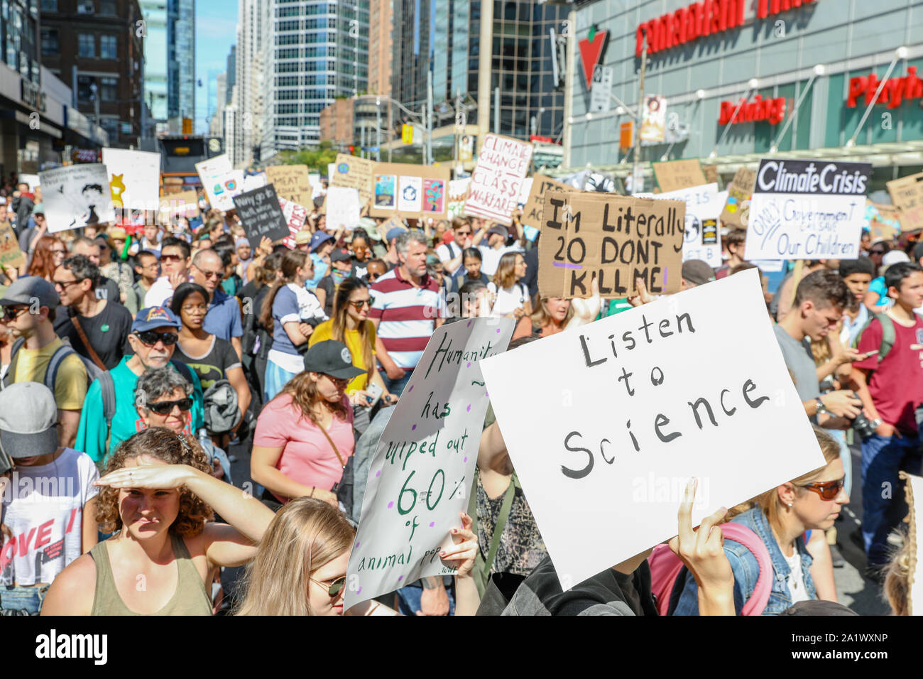 TORONTO, ONTARIO, CANADA - SEPTEMBER 27, 2019: 'Fridays for Future ...
