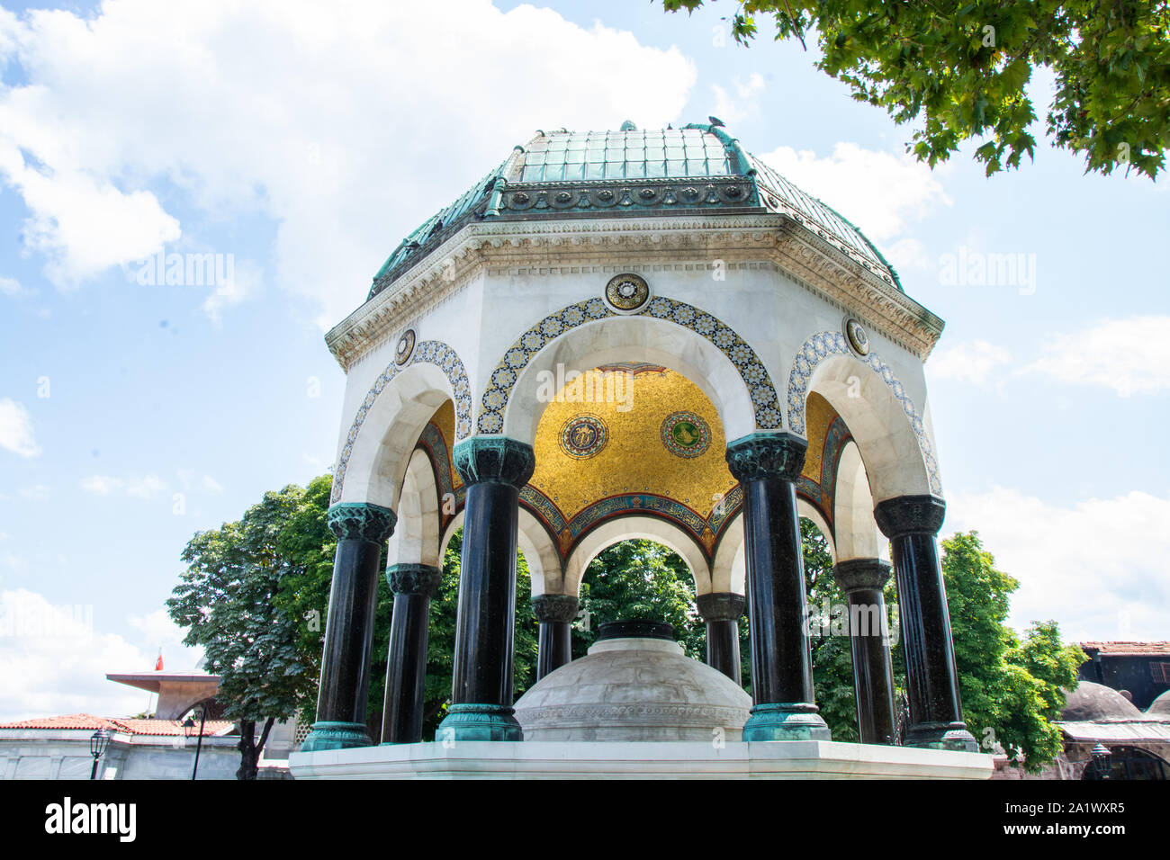 German Fountain on Sultanahmet Square in Istanbul Stock Photo - Alamy