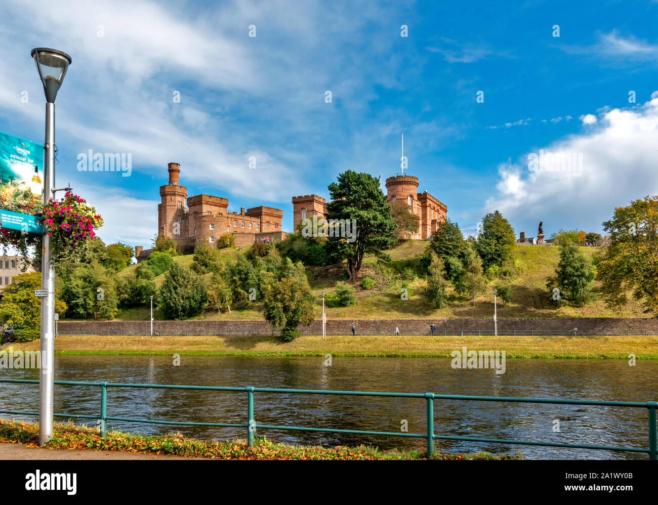 INVERNESS CITY SCOTLAND THE RIVER NESS AND CASTLE ON THE HILL IN AUTUMN ...