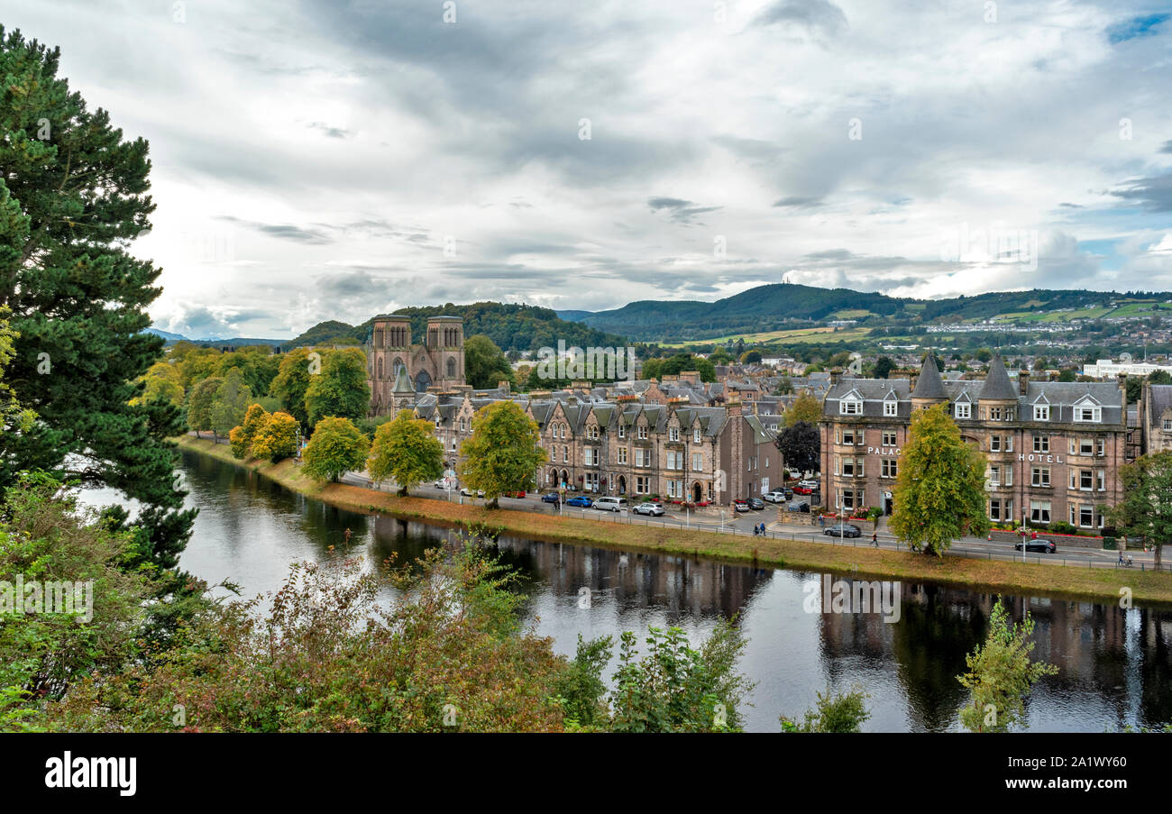 INVERNESS CITY SCOTLAND VIEW OF THE RIVER NESS AND HOUSES ALONG NESS ...