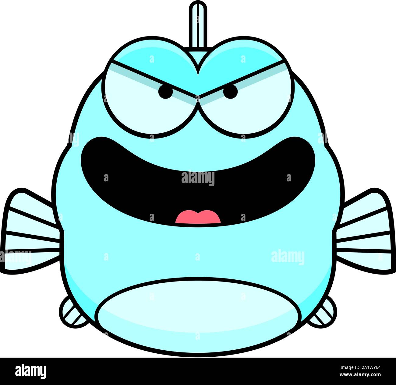 A cartoon illustration of an evil looking fish Stock Vector Image & Art ...
