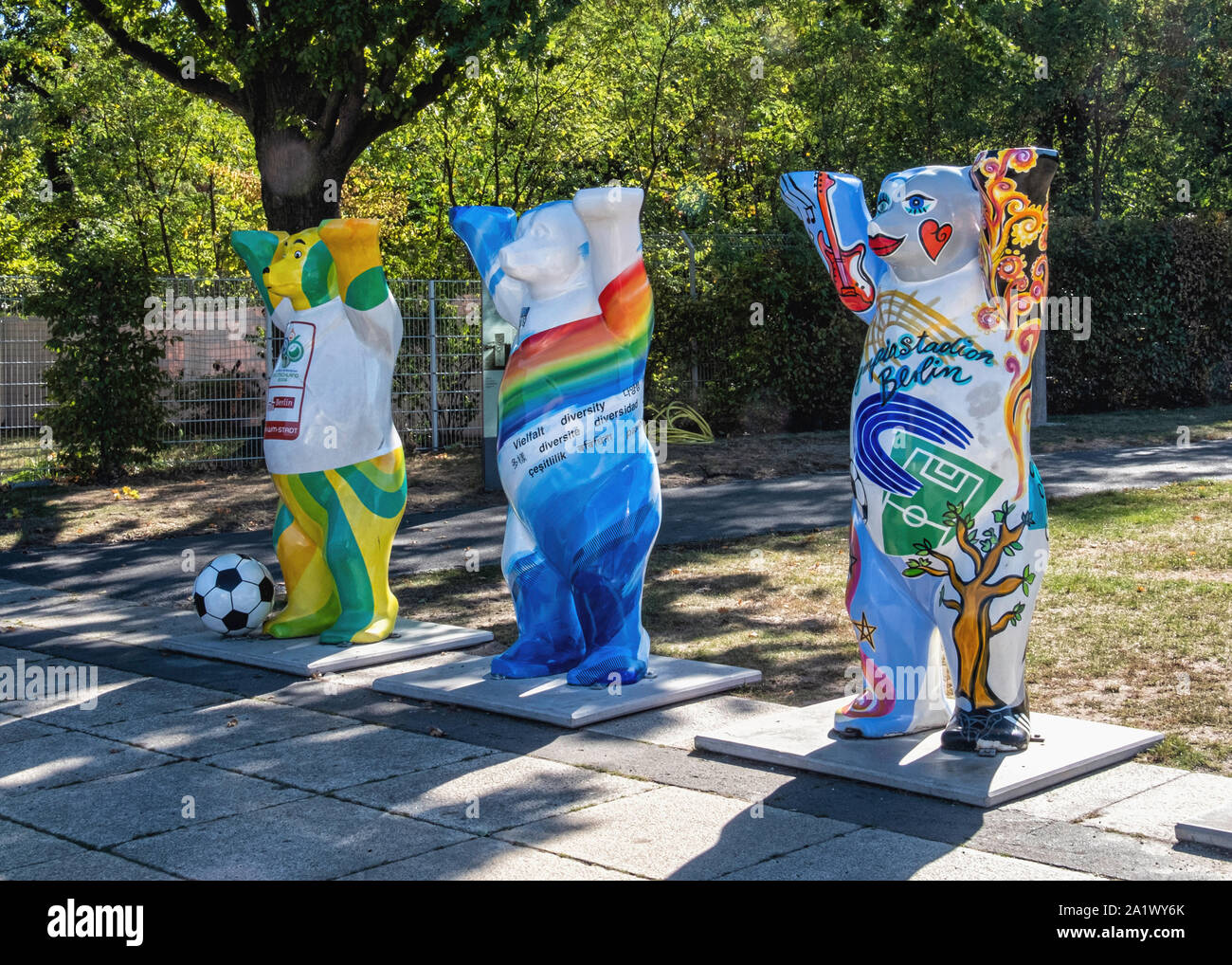 Buddy Bears in the grounds of Olympic STadium, Westend, Berlin,Germany ...