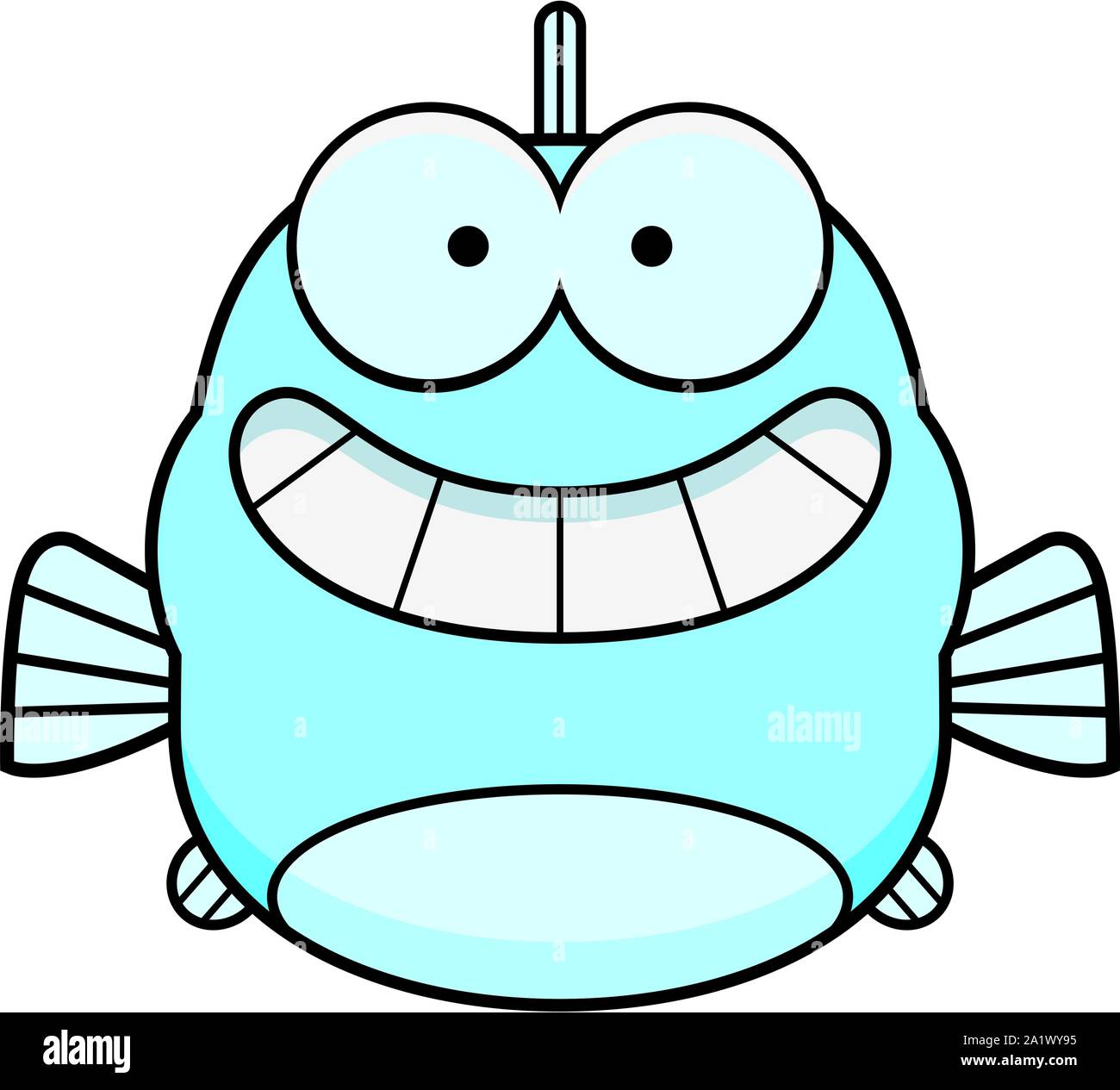 A cartoon illustration of a fish looking happy Stock Vector Image & Art ...