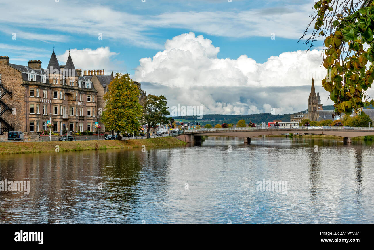 INVERNESS CITY SCOTLAND VIEW OF THE RIVER NESS THE PALACE HOTEL AND ...
