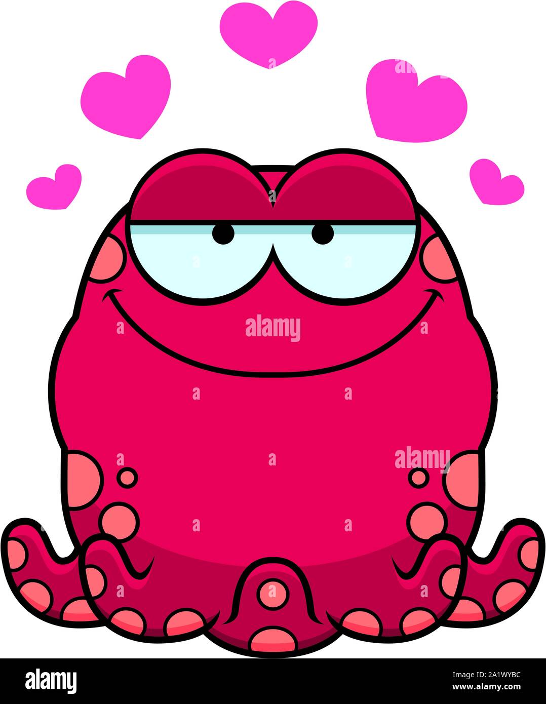A cartoon illustration of a octopus in love Stock Vector Image & Art ...