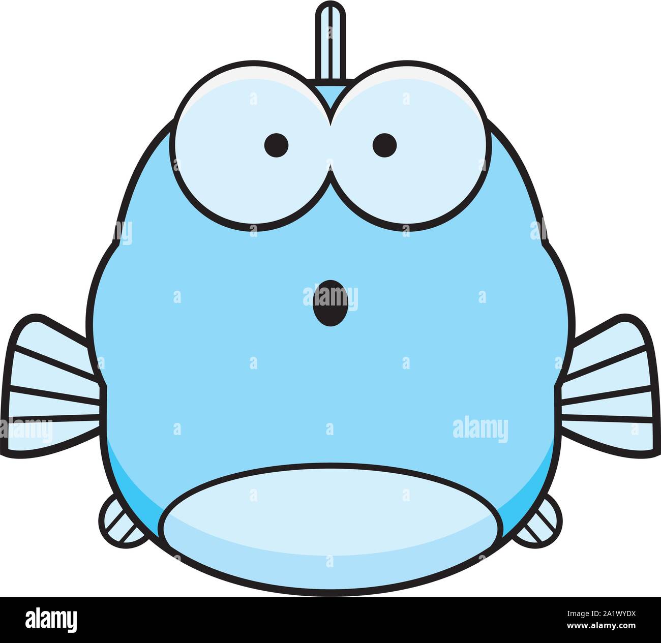 A cartoon illustration of a fish looking surprised Stock Vector Image ...