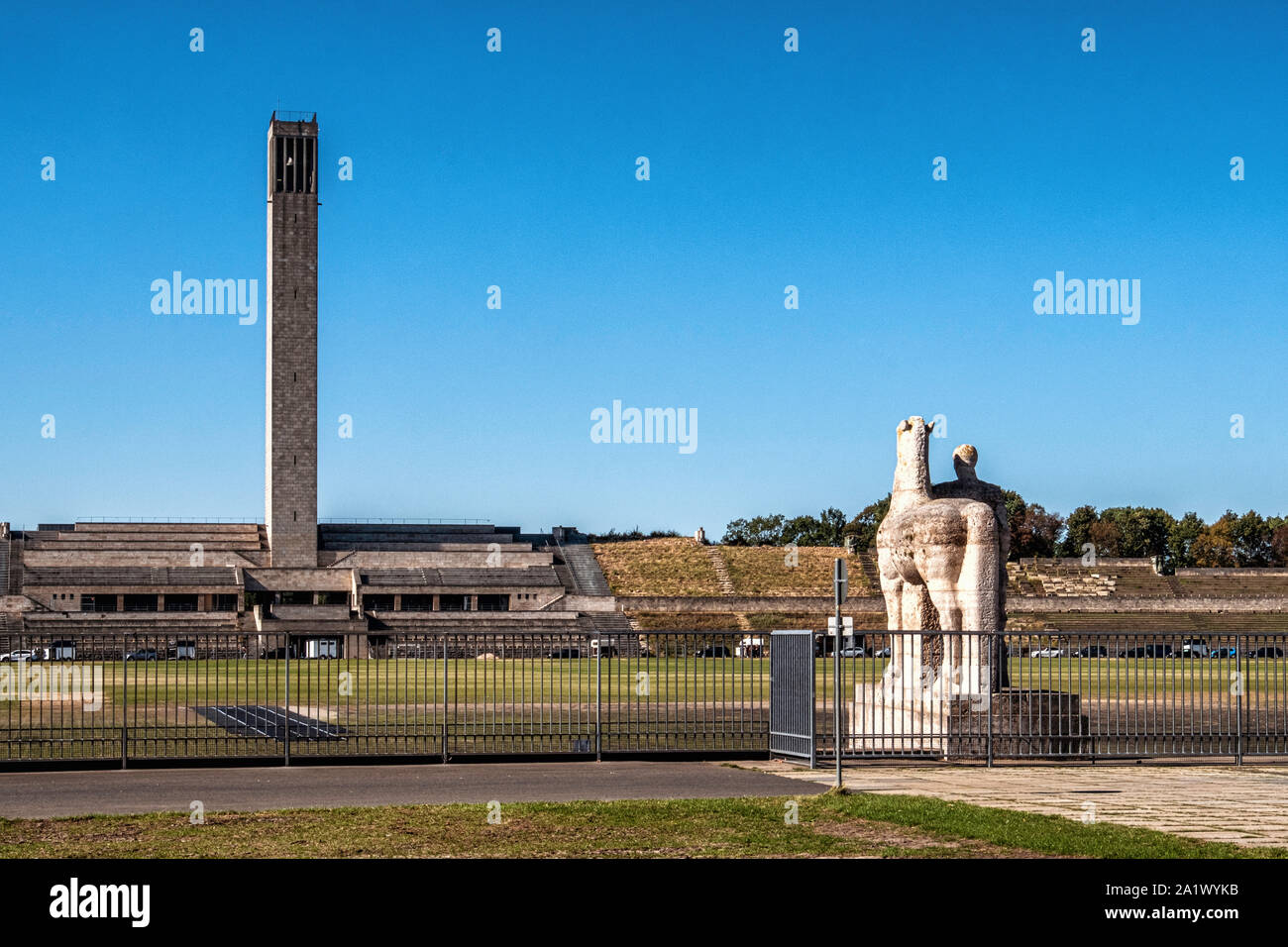 The Maifeld (Mayfield), Langemarck Hall, Bell Tower and tiered seating ...