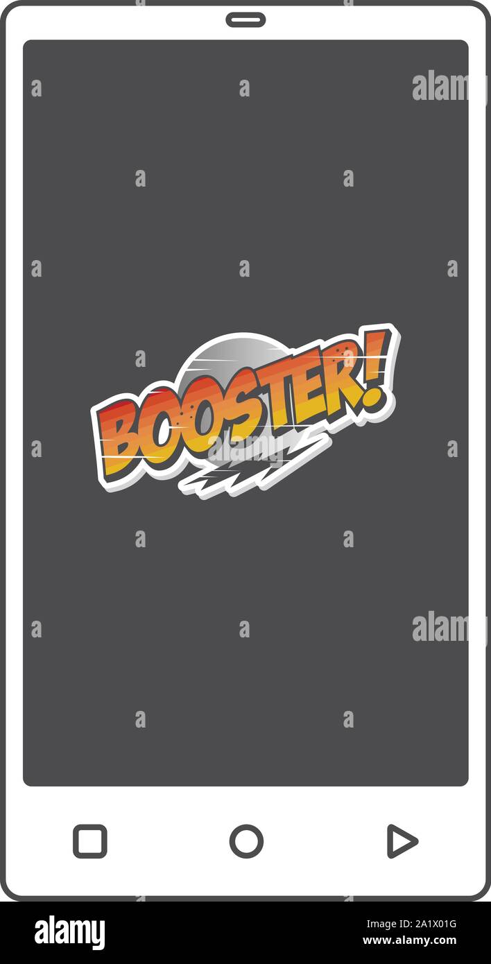 mobile hand phone theme turbo booster signal connection vector Stock ...