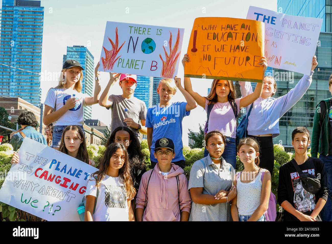 TORONTO, ONTARIO, CANADA - SEPTEMBER 27, 2019: 'Fridays for Future ...