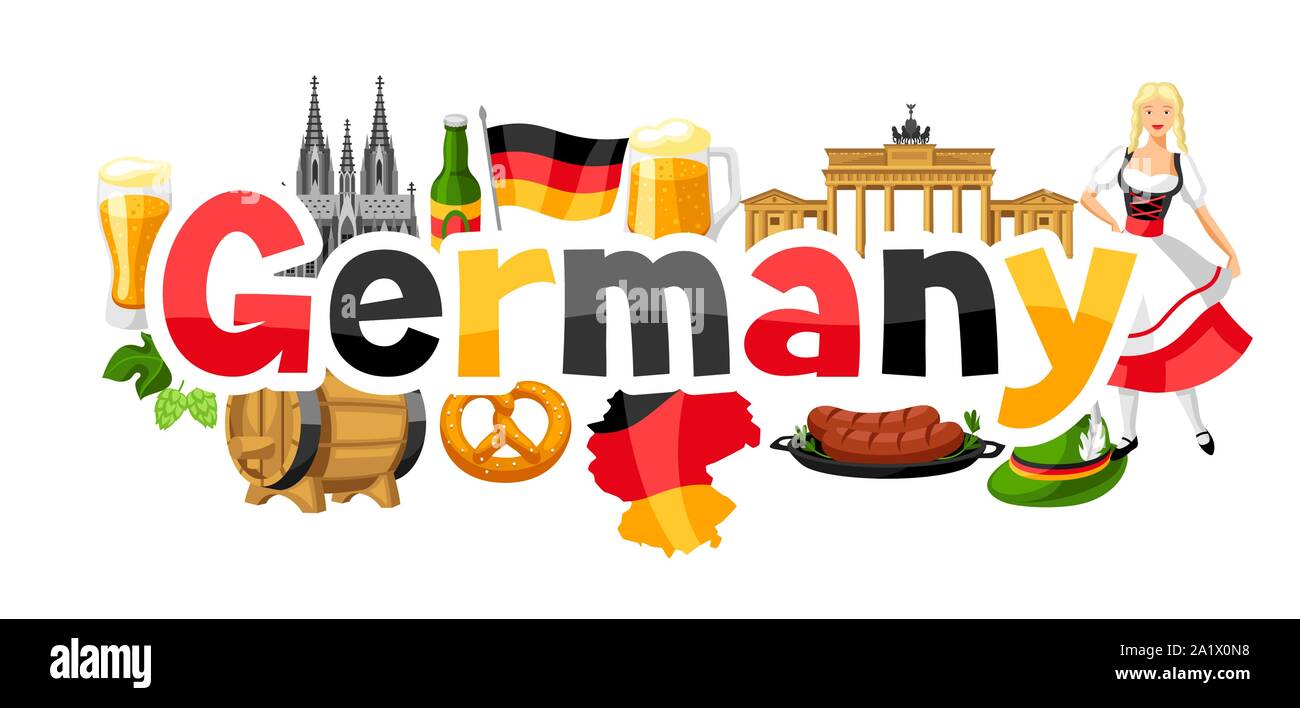 German background design. Germany national traditional symbols Stock ...
