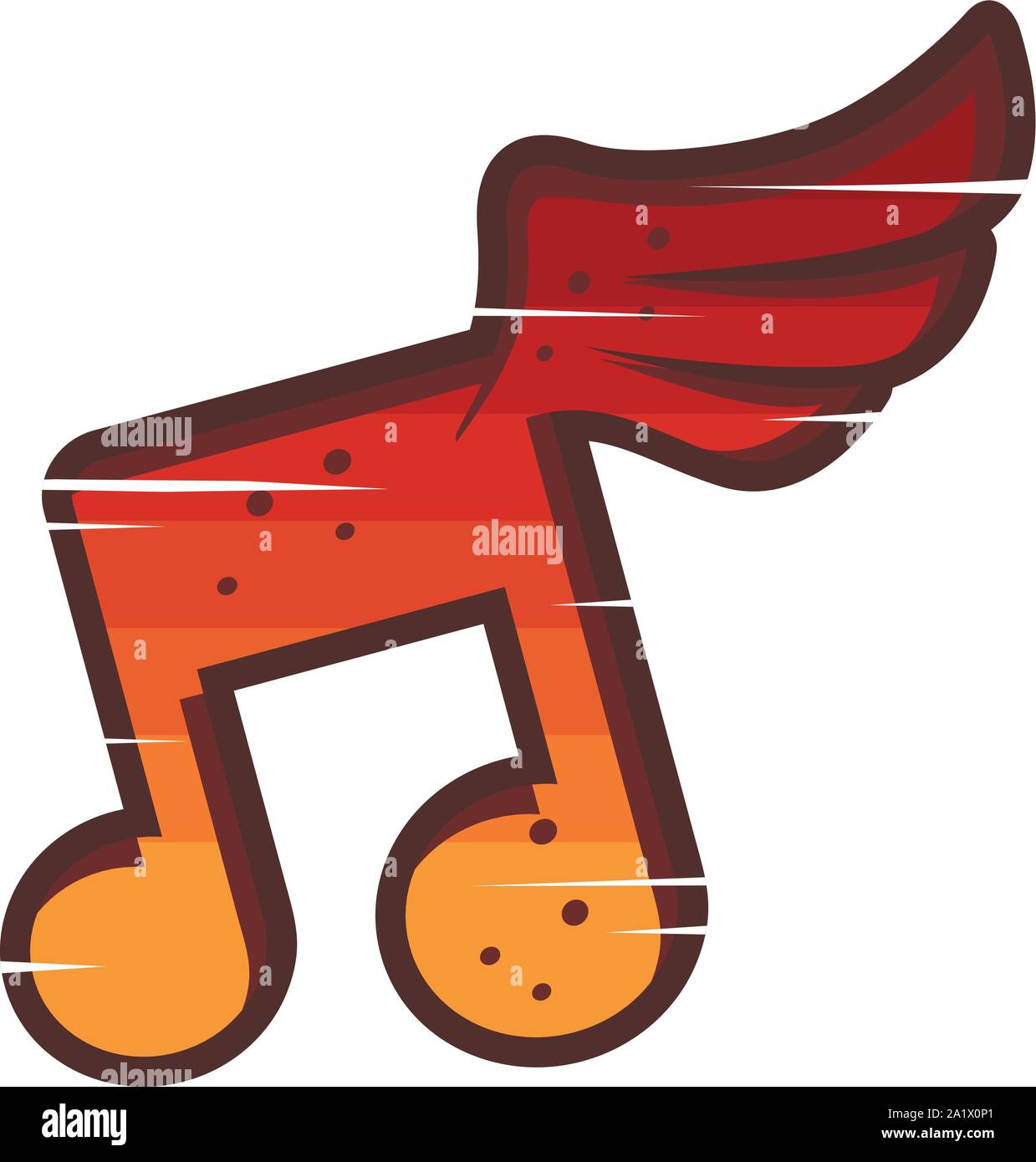 music song tune wing sign logo vector art illustration Stock Vector ...