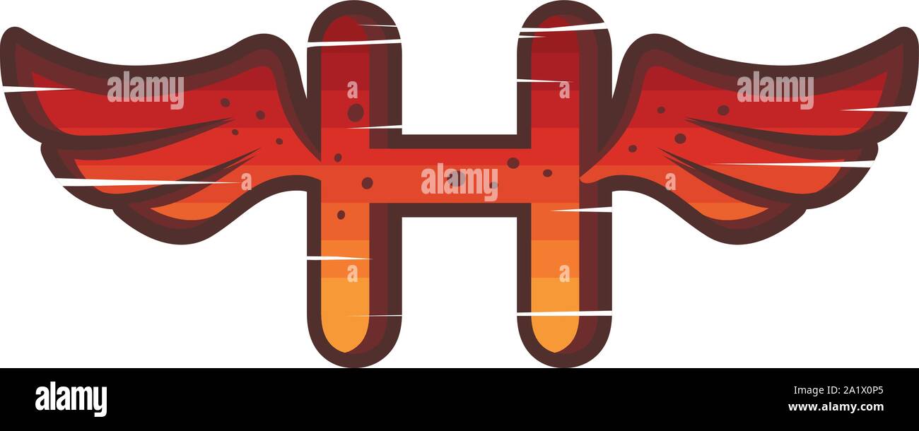 alphabet wing red sign logo brand sign icon vector Stock Vector Image ...