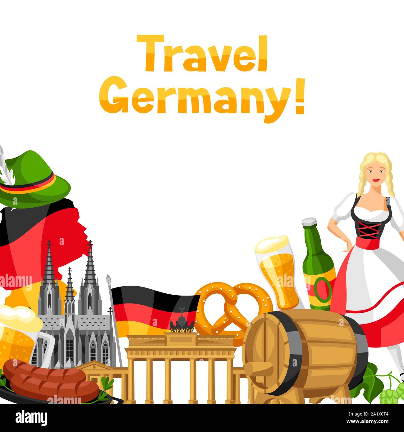 German background design. Germany national traditional symbols Stock ...