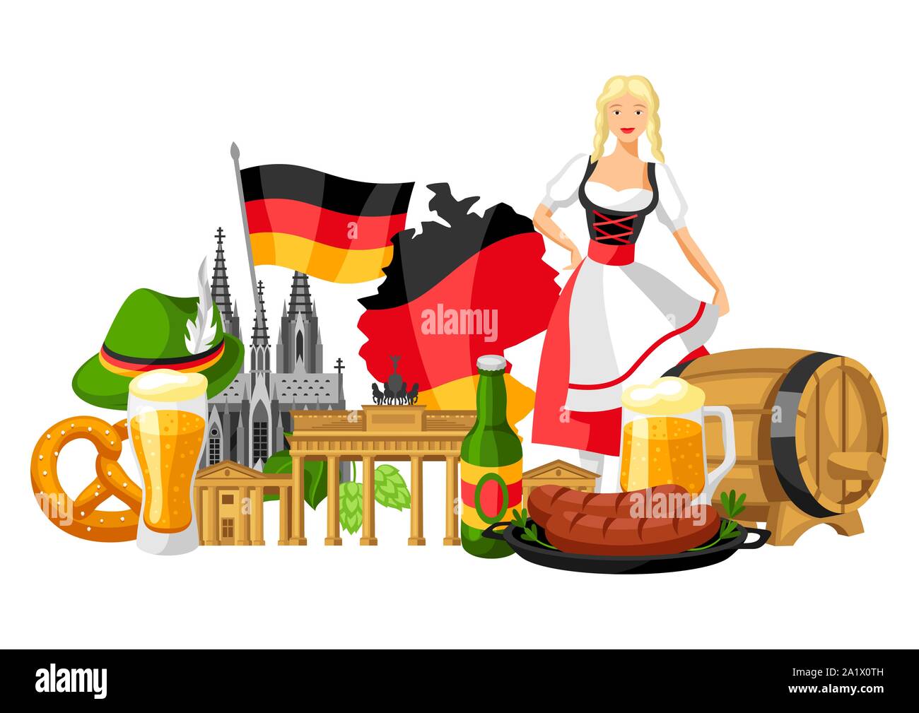 German background design. Germany national traditional symbols Stock ...