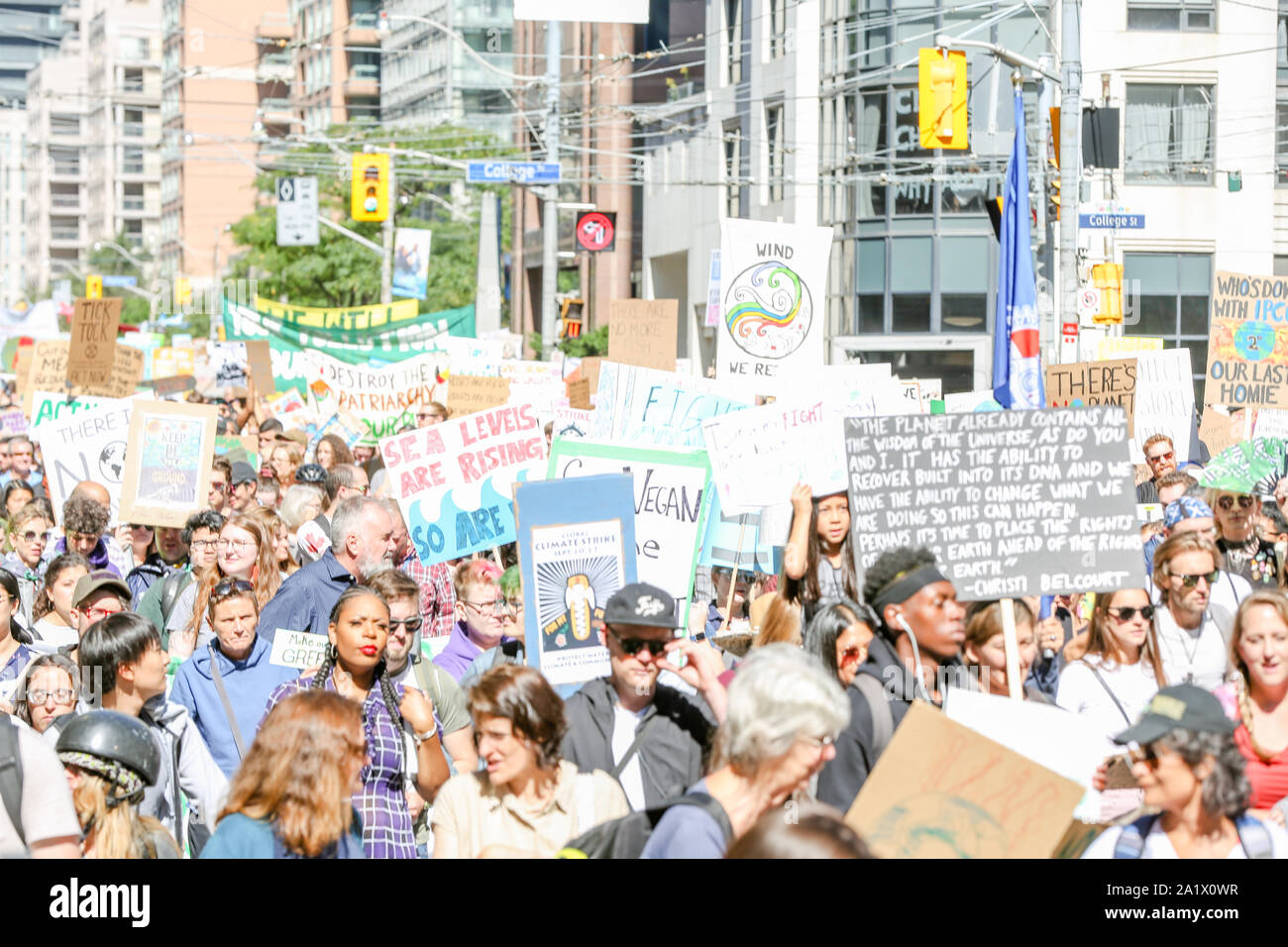 TORONTO, ONTARIO, CANADA - SEPTEMBER 27, 2019: 'Fridays for Future ...