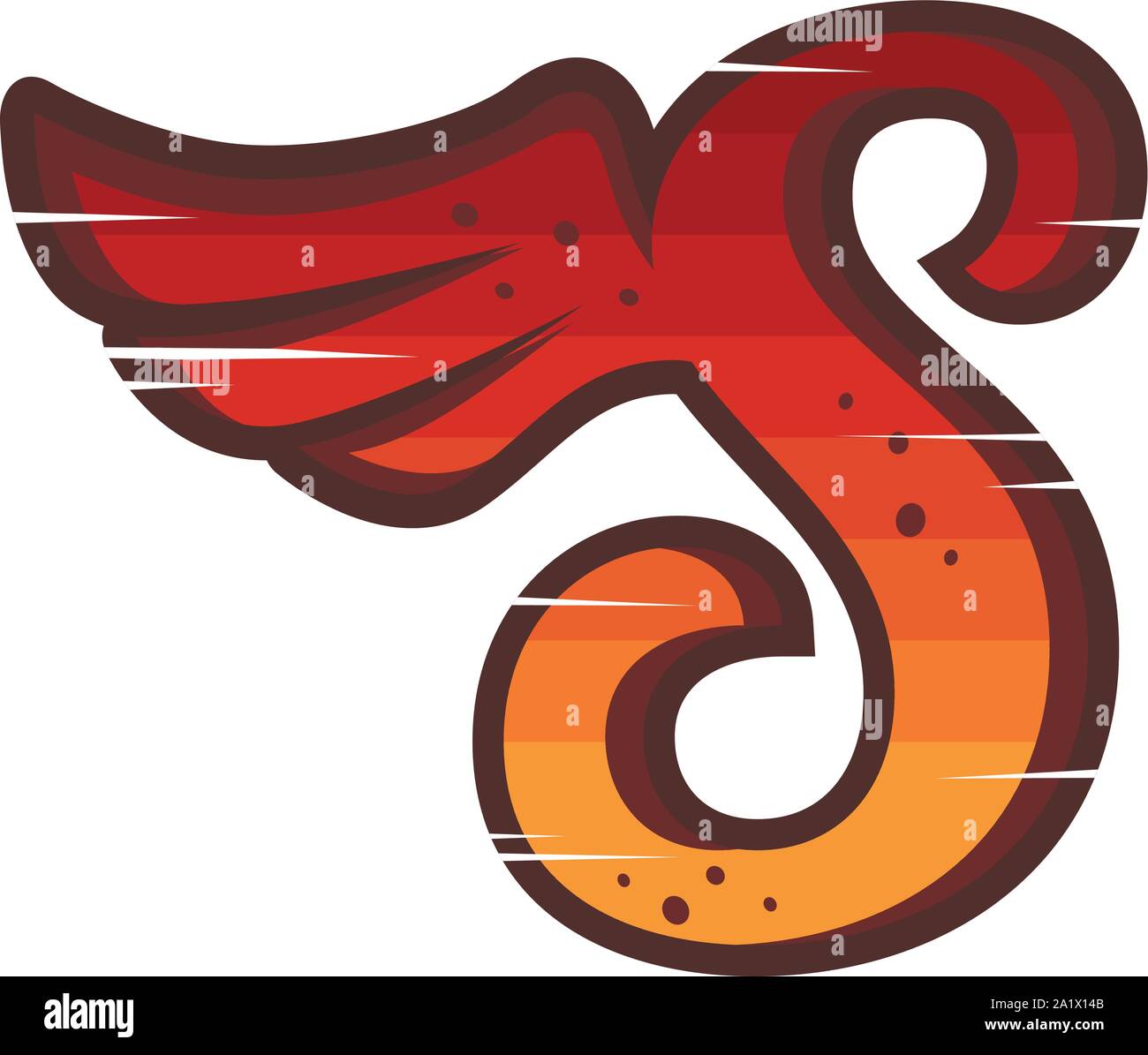 alphabet wing red sign logo brand sign icon vector Stock Vector Image ...