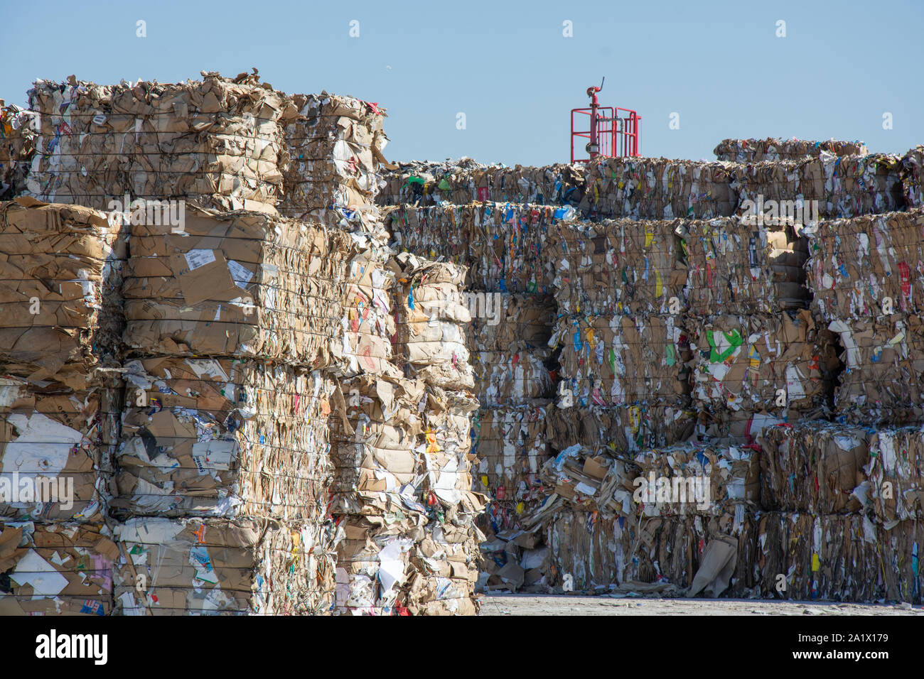 Waste paper is collected and packed for recycling. Cardboard and Paper ...