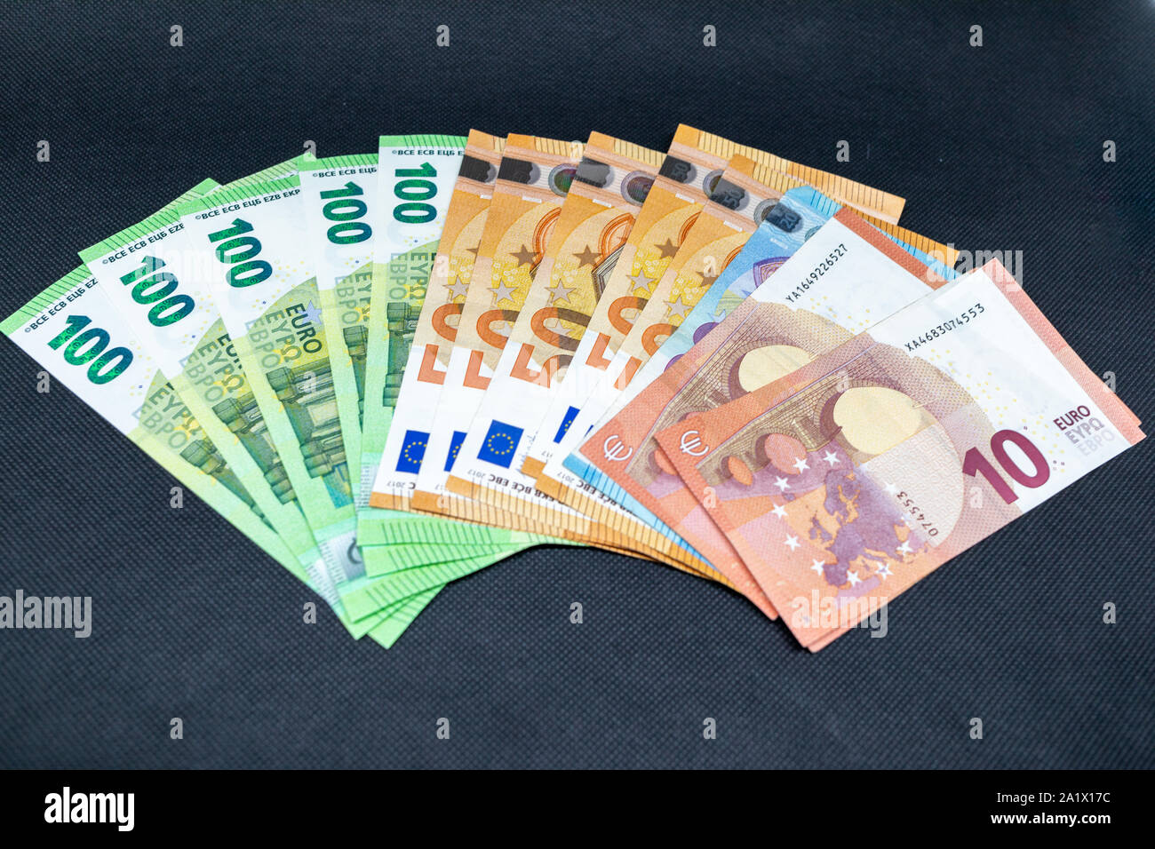 50 euro notes spread hi-res stock photography and images - Alamy