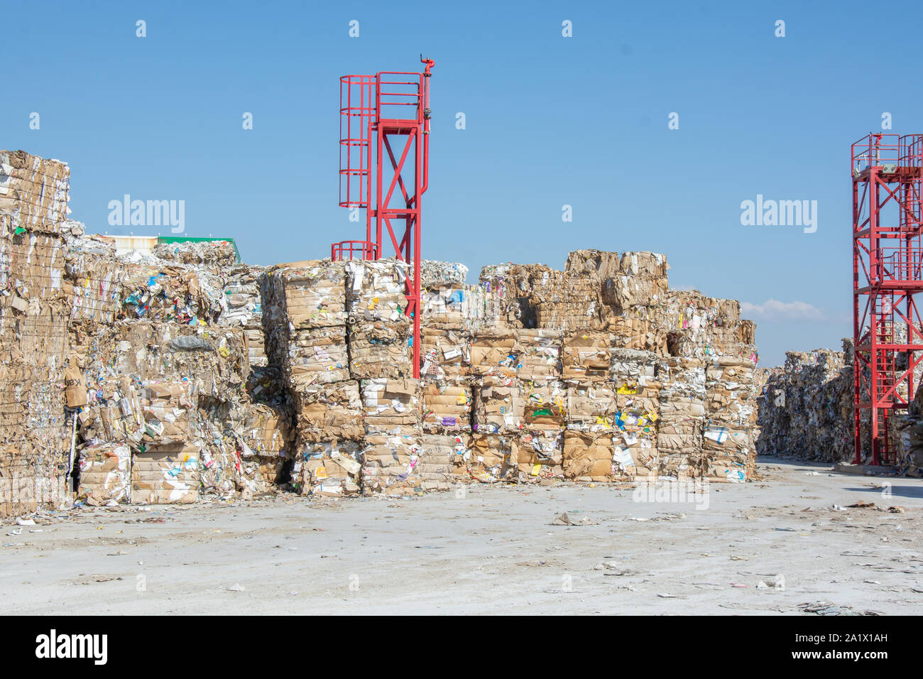 Waste paper is collected and packed for recycling. Cardboard and Paper ...