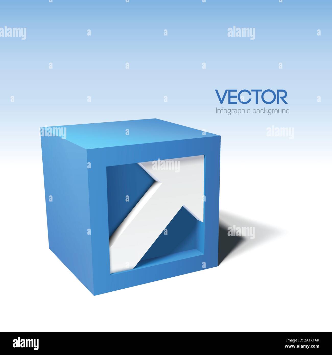 Infographic vector 3D cube with arrow Stock Vector Image & Art - Alamy